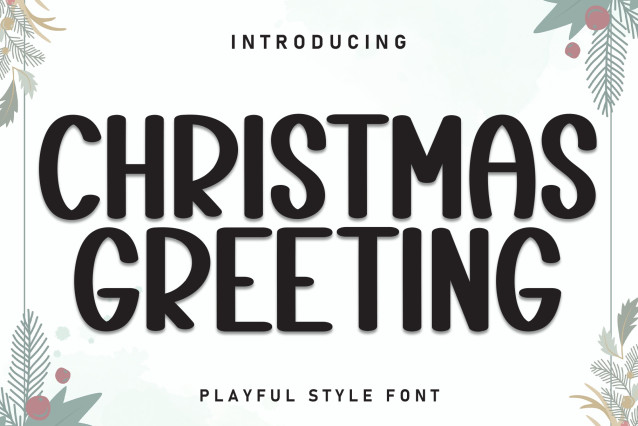 Christmas Greeting Display Font - Befonts