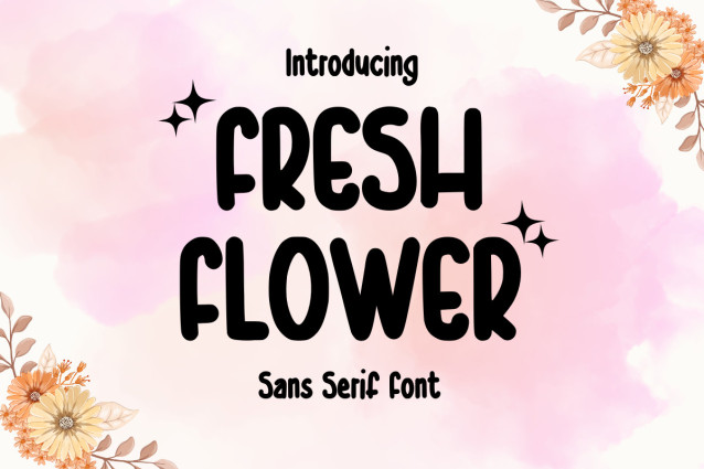Fresh Flower Display Font - Befonts