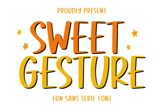 Sweet Gesture Display Font - Befonts
