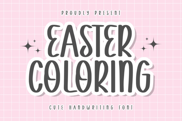 Easter Coloring Display Font - Download Free Font