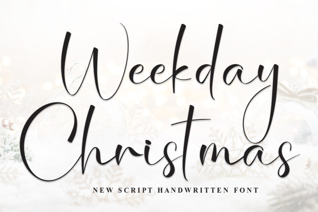 Weekday Christmas Script Font - Download Free Font