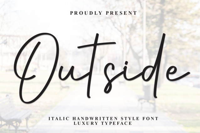 Outside Script Typeface - Befonts