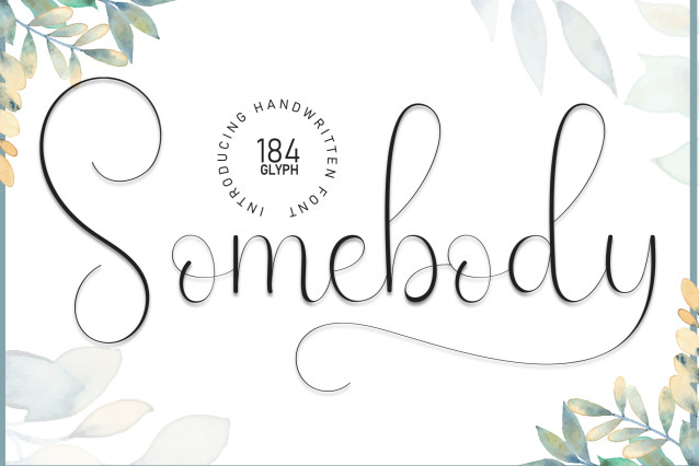 Somebody Calligraphy Font - Befonts