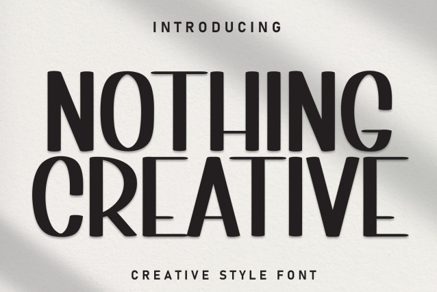 Nothing Creative Display Font - Befonts