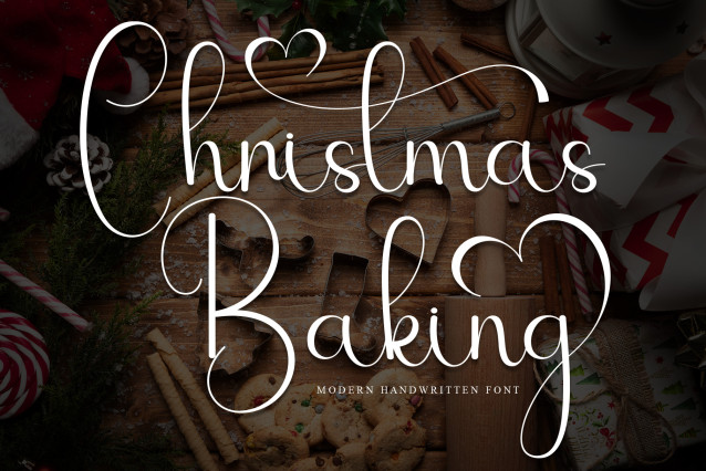 Christmas Baking Calligraphy Font - Download Free Font