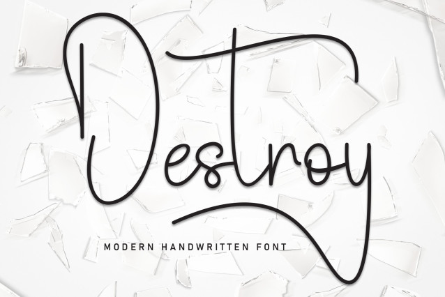 Destroy Script Font - Download Free Font