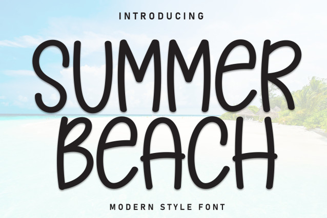 Summer Beach Display Font - Befonts