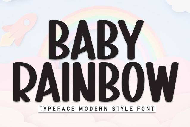 Baby Rainbow Display Font - Befonts