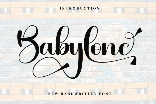 Babylone Script Font - Download Free Font