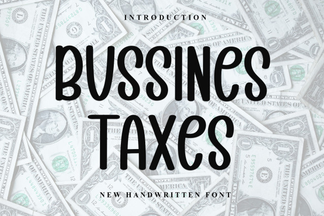 Bussines Taxes Display Font - Befonts