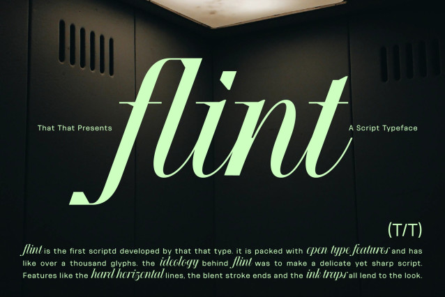 Flint Script Font - Befonts