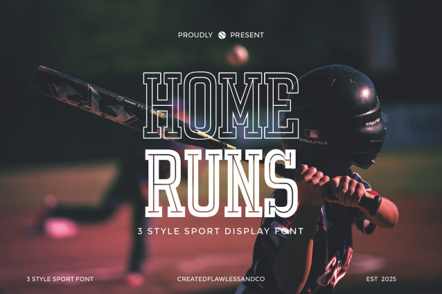 Home Runs Font - Befonts