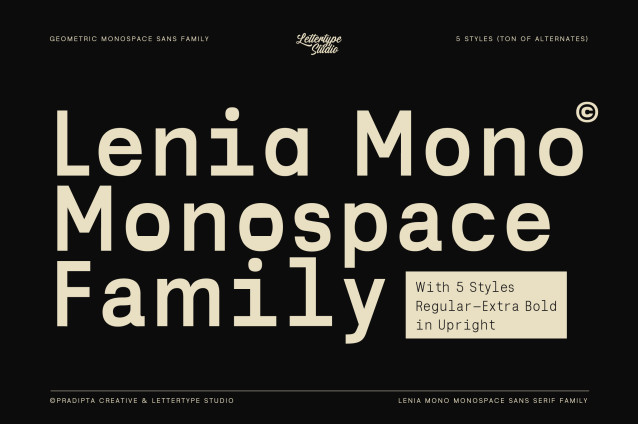 Lenia Mono Font - Befonts
