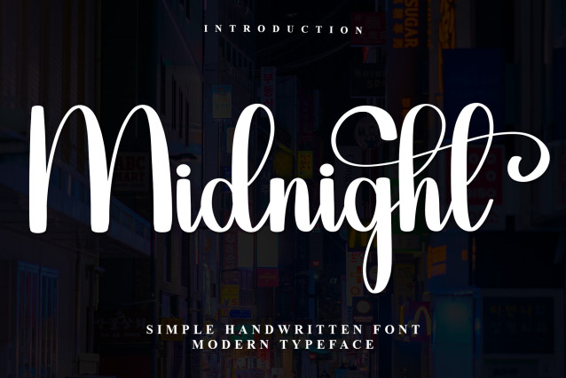 Midnight Script Font - Download Free Font
