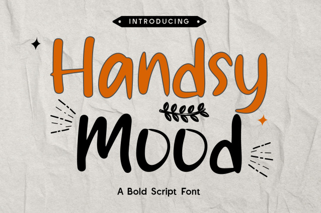 Handsy Mood Display Font - Befonts