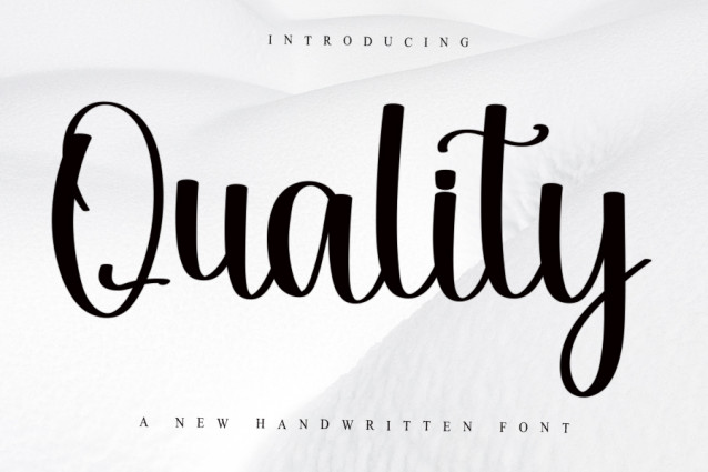 Quality Script Font - Download Free Font