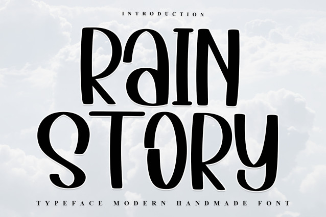 Rain story Display Font - Download Free Font