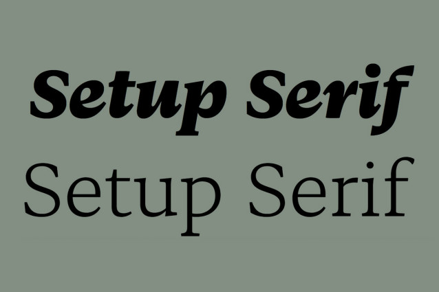 Setup Serif Font Family - Download Free Font