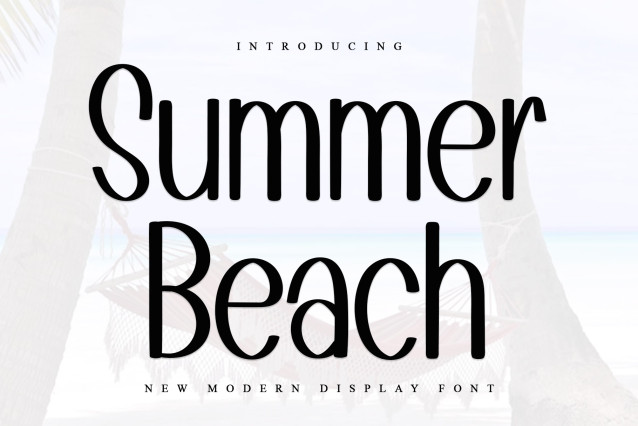 Summer Beach Display Font - Befonts