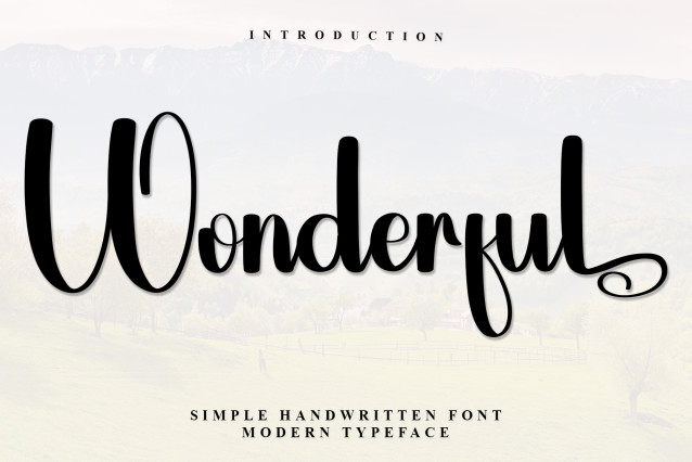 Wonderful Script Font - Download Free Font