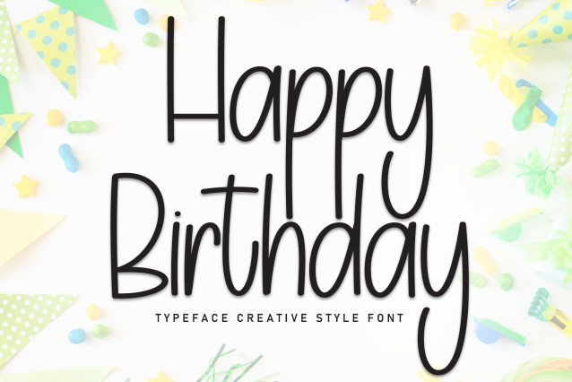 Happy Birthday Display Font - Befonts
