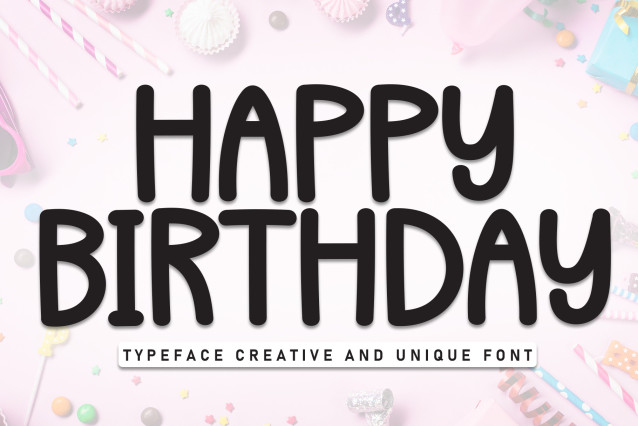 Happy Birthday Display Font - Befonts