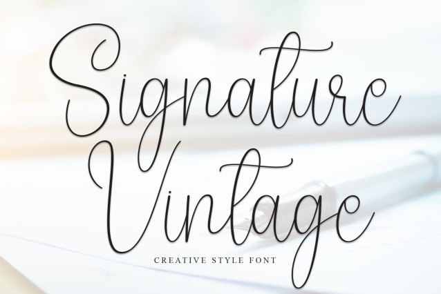 Signature Vintage Script Font - Befonts