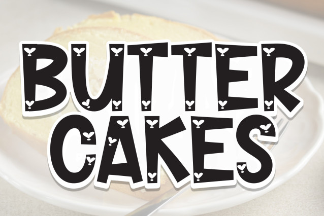Butter Cakes Display Font - Befonts