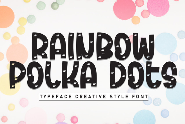 Rainbow Polka Dots Display Font - Download Free Font