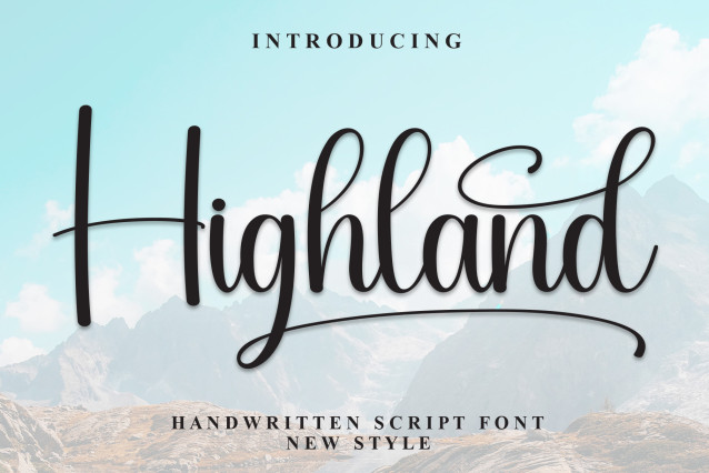 Highland Calligraphy Font - Befonts