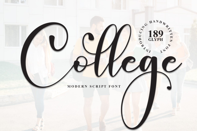 College Calligraphy Font - Befonts