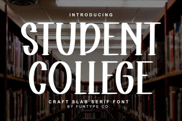 Student College Display Font - Befonts