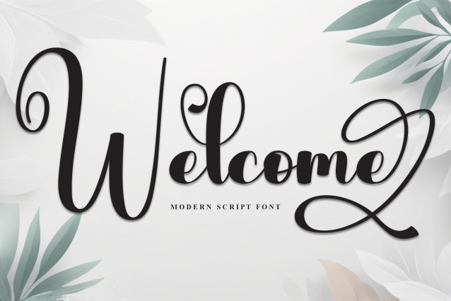 Welcome Script Font - Befonts