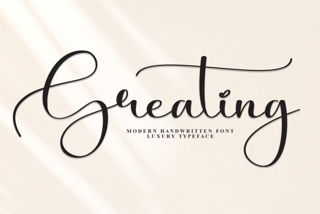 Greating Calligraphy Font - Befonts