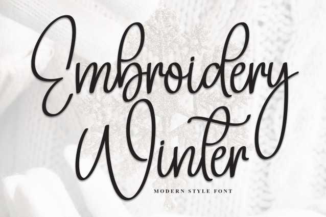 Embroidery Winter Script Font - Download Free Font