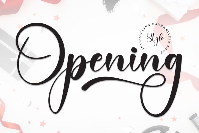 Opening Calligraphy Font - Download Free Font