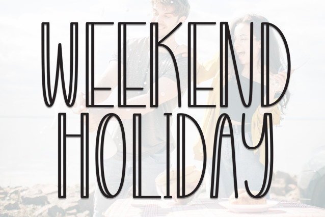 Weekend Holiday Display Font - Download Free Font