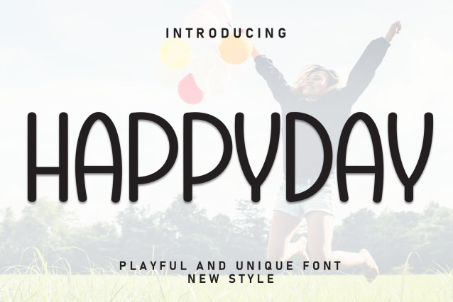 Happyday Display Font - Befonts