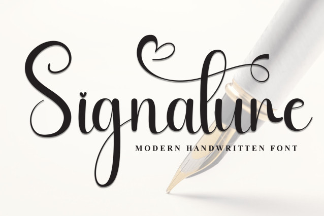 Signature Calligraphy Font - Befonts