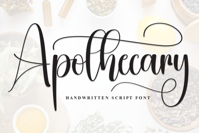 Apothecary Script Font - Befonts