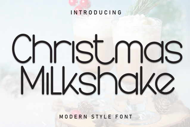 Christmas Milkshake Display Font - Befonts