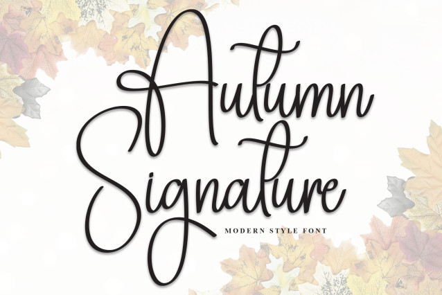 Autumn Signature Script Font - Befonts
