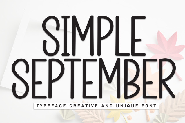 Simple September Display Font - Befonts