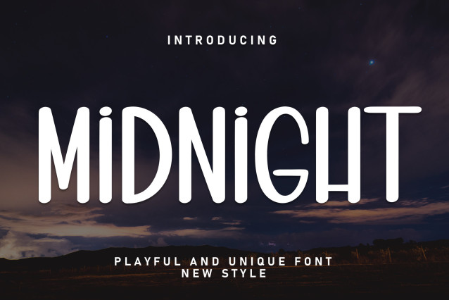 Midnight Display Font - Befonts