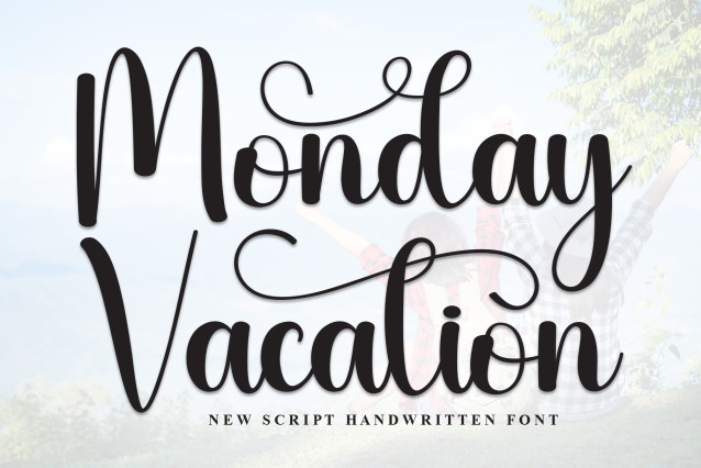 Monday Vacation Script Font - Download Free Font