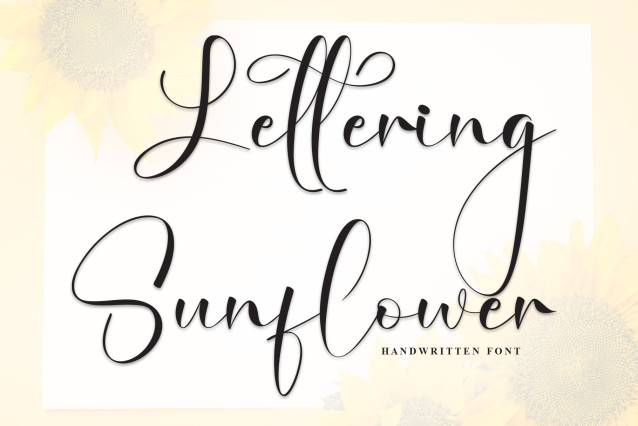 Lettering Sunflower Script Font - Download Free Font