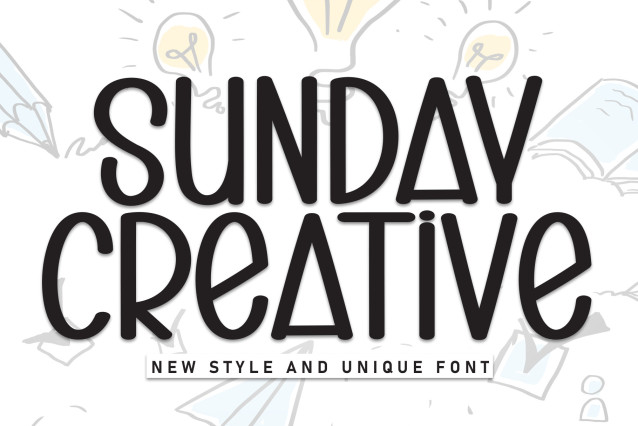 Sunday Creative Display Font - Befonts