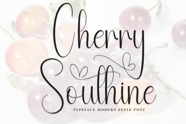 Cherry Southine Script Font - Befonts