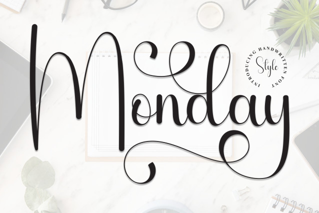 Monday Calligraphy Font - Download Free Font
