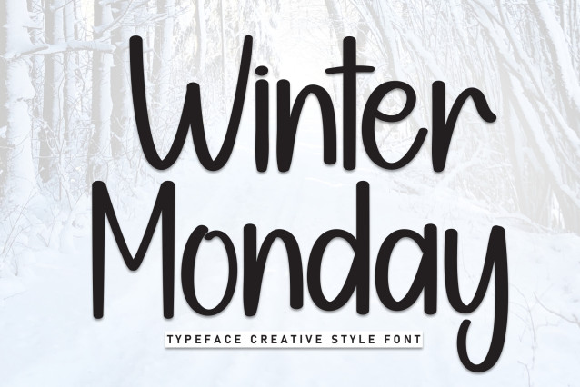 Winter Monday Display Font - Befonts